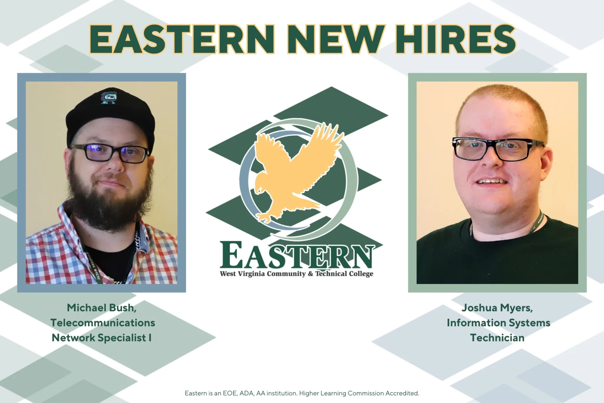 New IT Department at Eastern with Bush and Myers - Eastern West ...