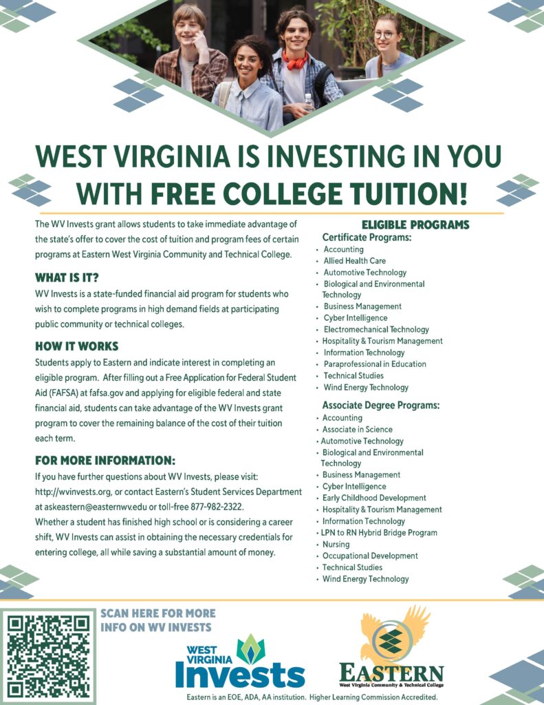 West Virginia Invests - Eastern West Virginia Community and Technical ...